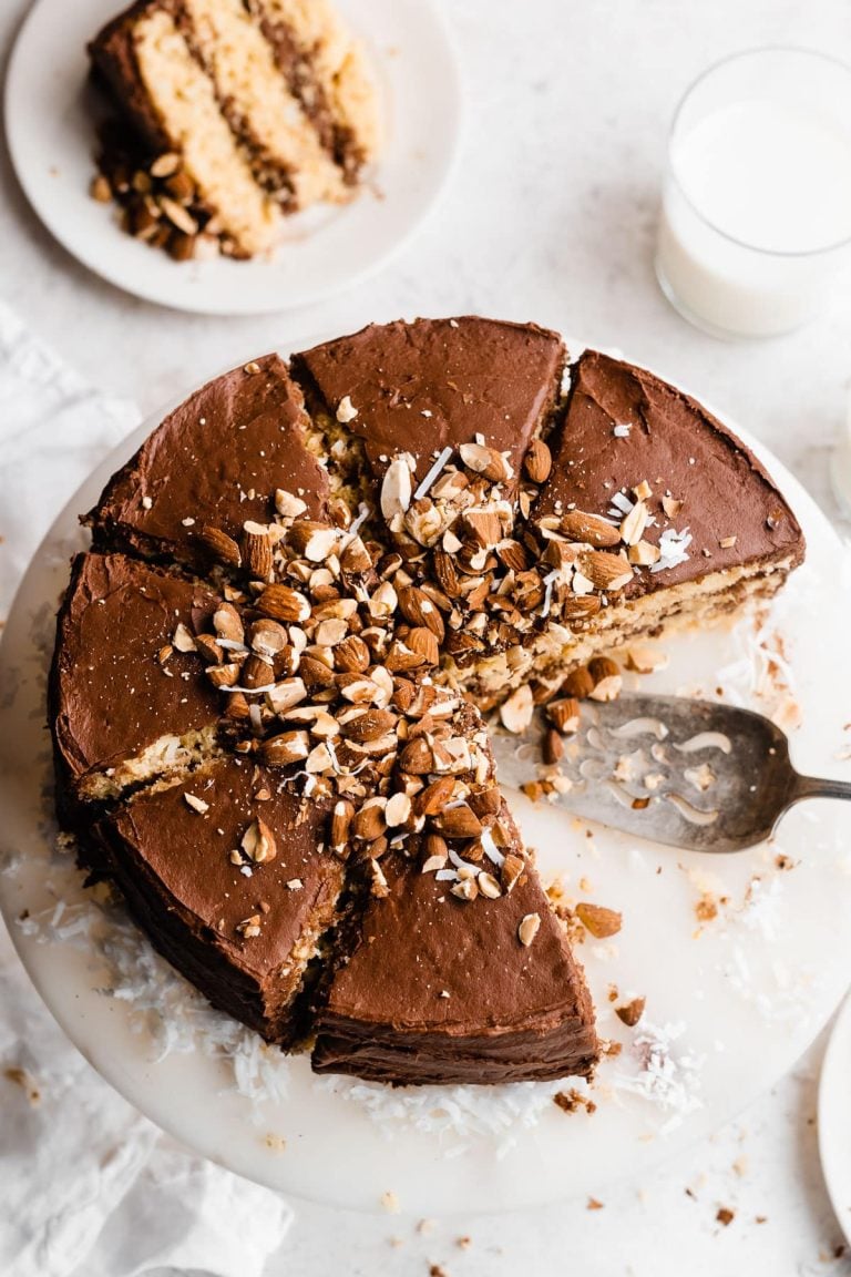 Almond Joy Cake {Chocolate Cream Cheese Frosting} – WellPlated.com
