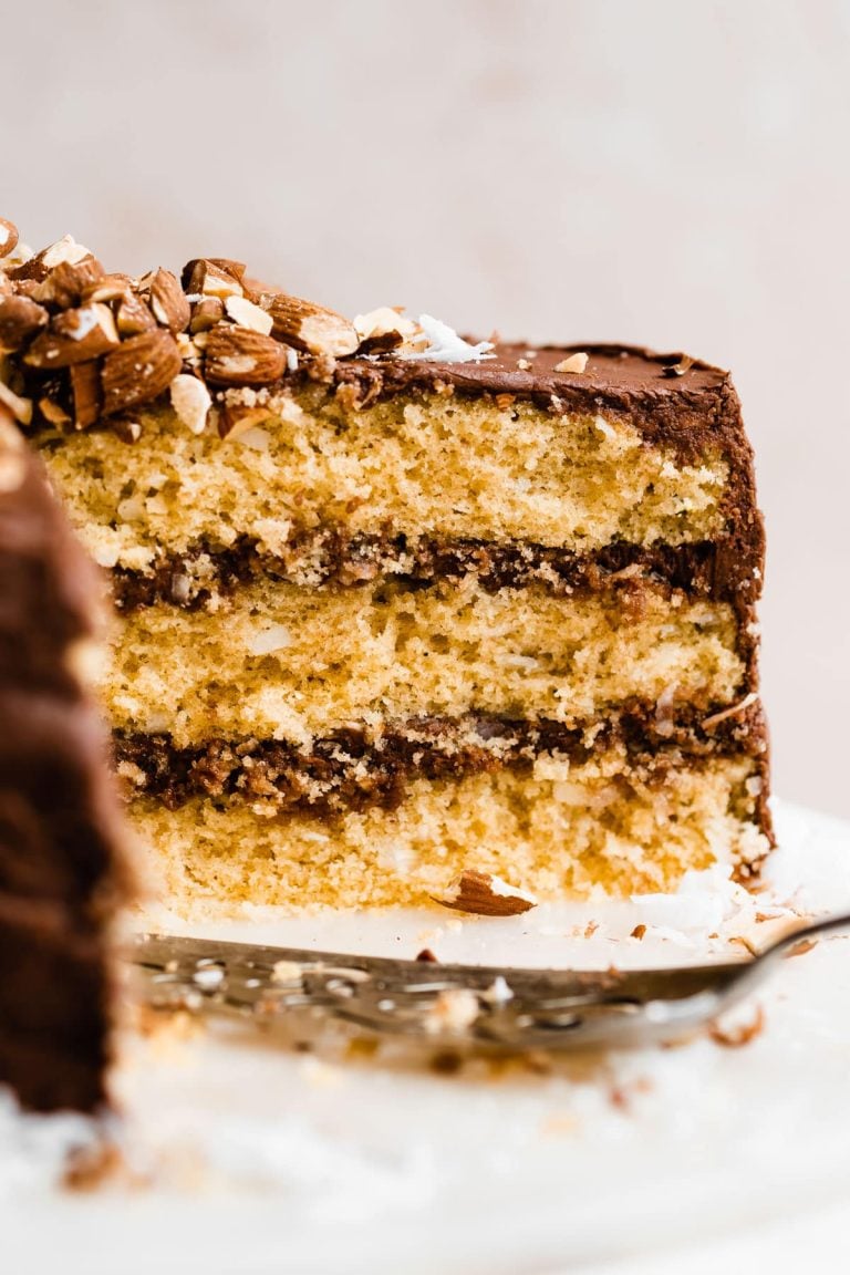 Almond Joy Cake {Chocolate Cream Cheese Frosting} – WellPlated.com