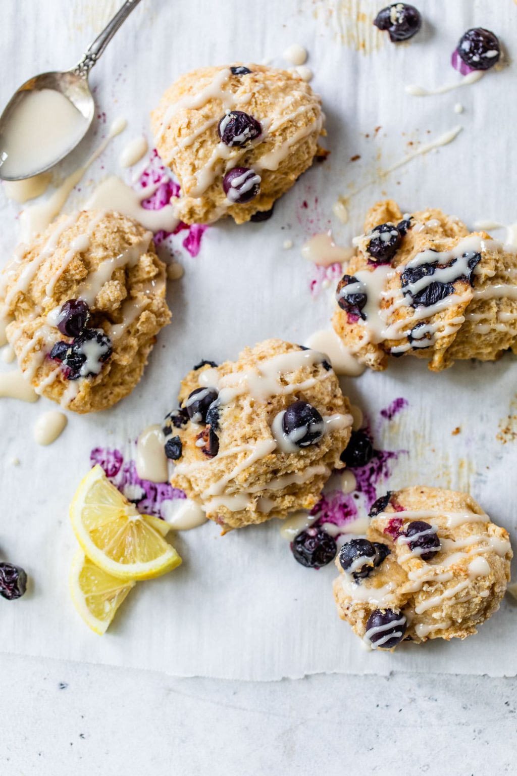 Blueberry Biscuits with Lemon Glaze – WellPlated.com