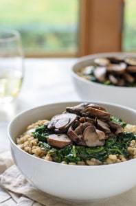 Creamy Barley Risotto with Mushrooms and Spinach - WellPlated.com