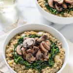 Creamy Barley Risotto with Mushrooms and Spinach - WellPlated.com