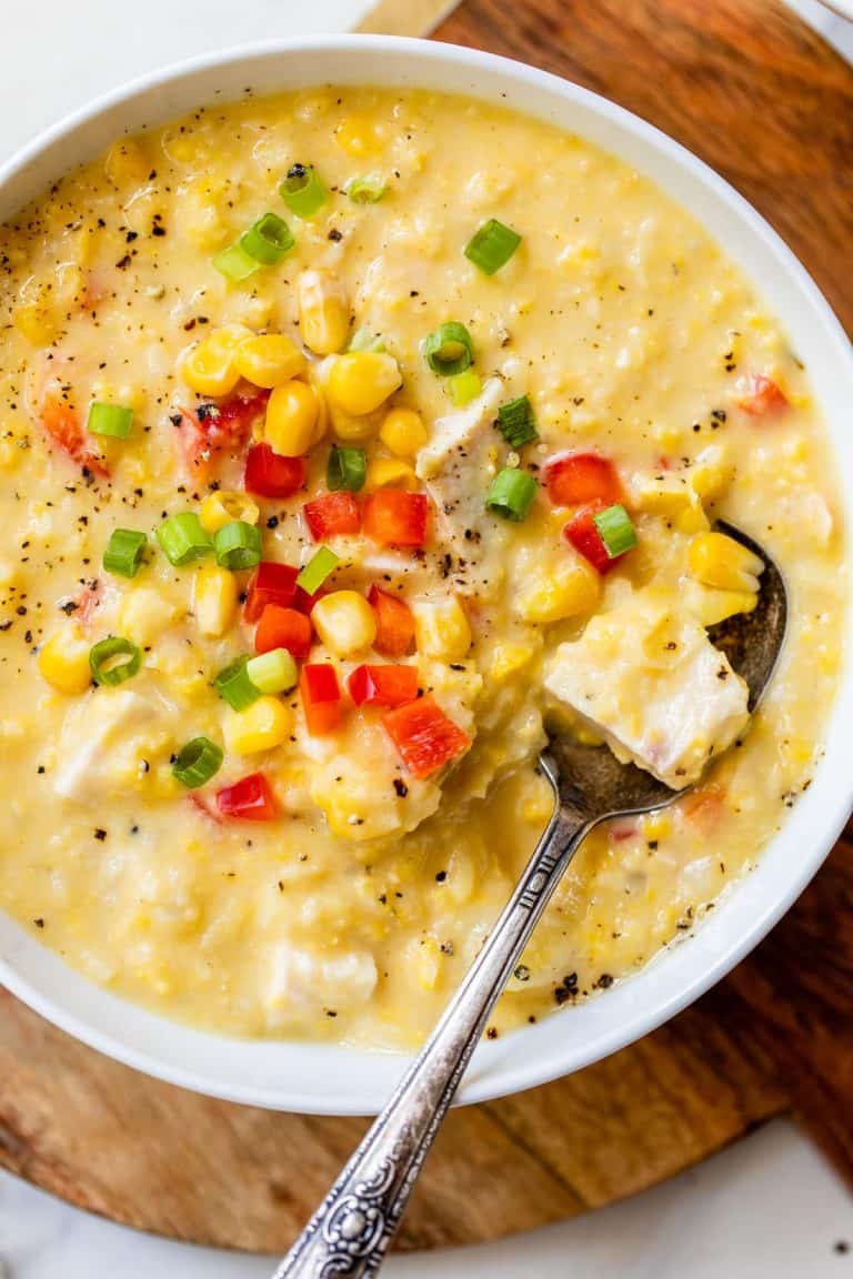 Corn Chicken Chowder {Easy Slow Cooker!} - WellPlated.com