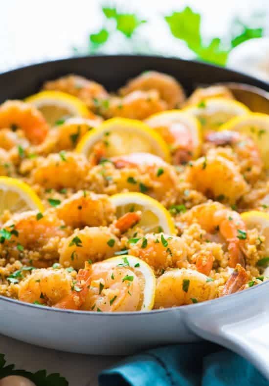 Garlic Shrimp with Quinoa {One Pan Recipe!} - WellPlated.com