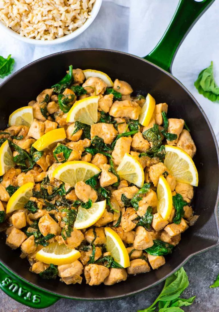 Basil Chicken with Lemon and Spinach – Well Plated by Erin