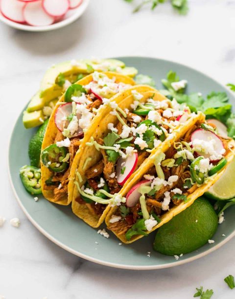 Instant Pot Shredded Chicken Tacos {Crowd-Pleasing!} – WellPlated.com