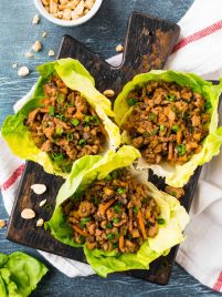 Asian Chicken Wraps {With Thai Peanut Sauce!} - WellPlated.com