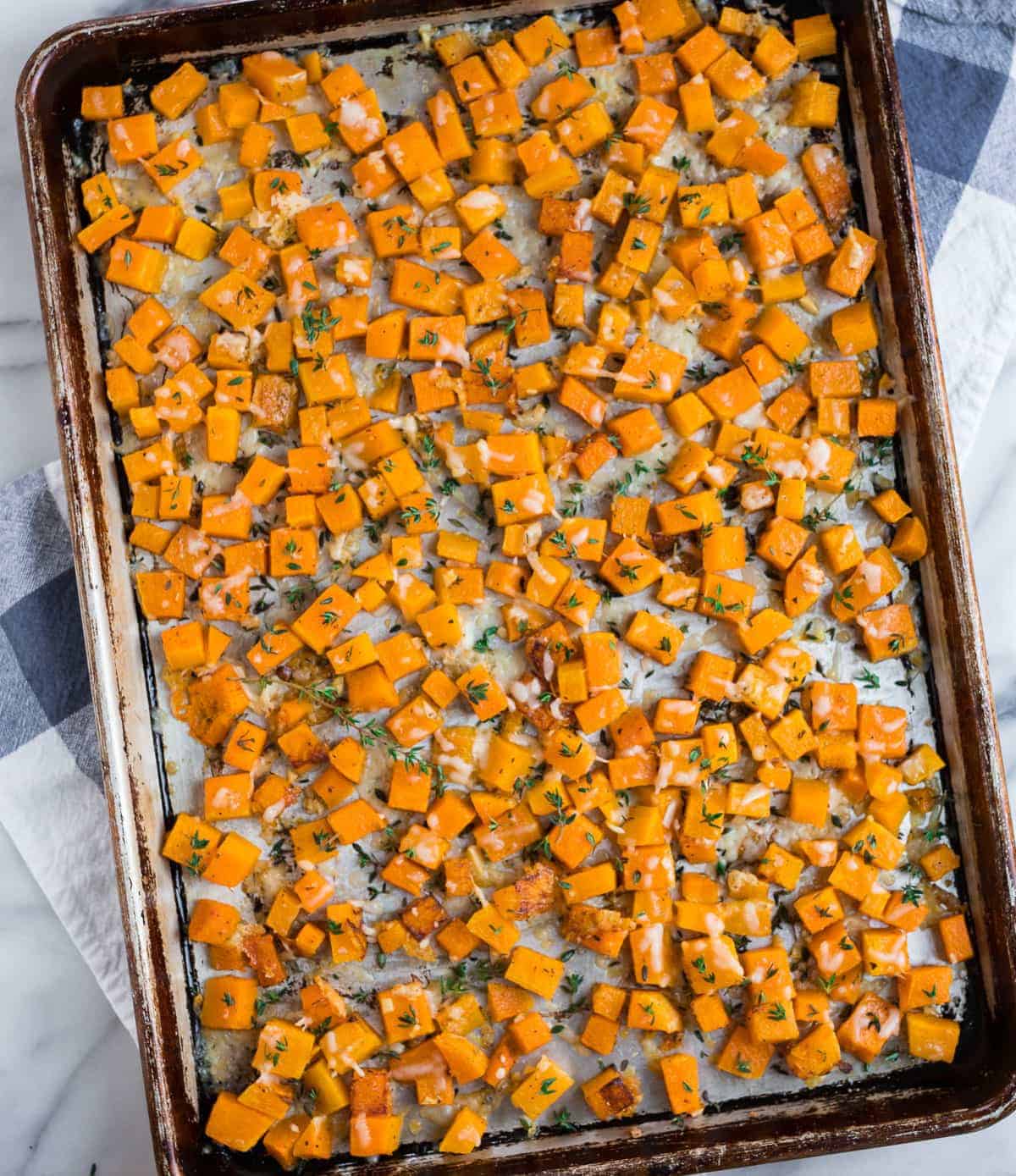 Easy Roasted Butternut Squash Parmesan