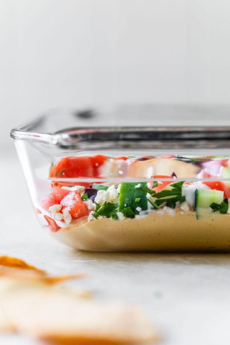 Greek Layer Dip Recipe with Hummus {Easy Appetizer} - WellPlated.com
